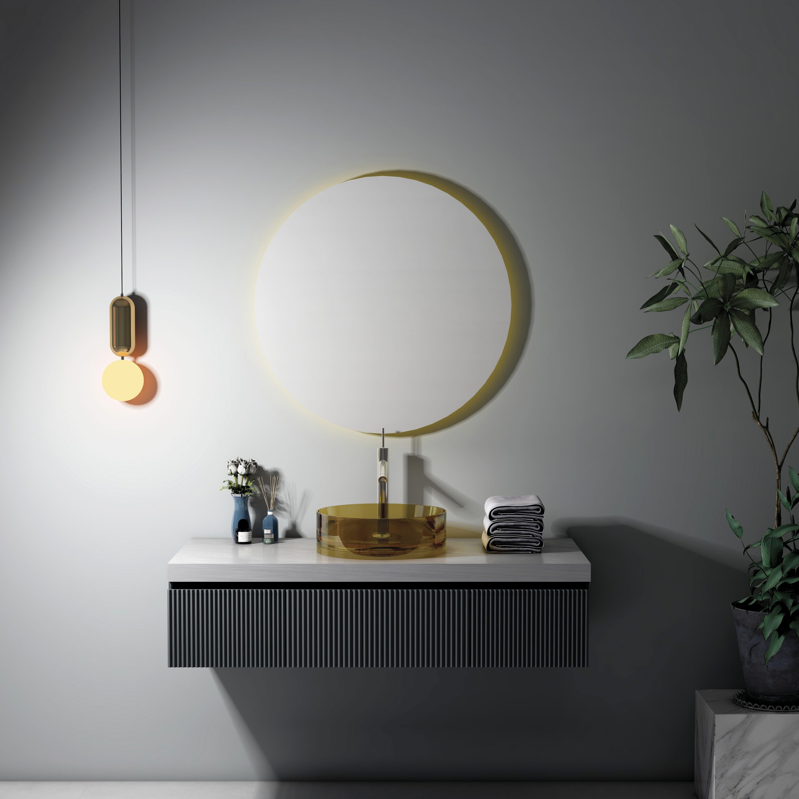 Italian Style Luxury Contemporary Stone Resin Vessel Sink Modern Art ...